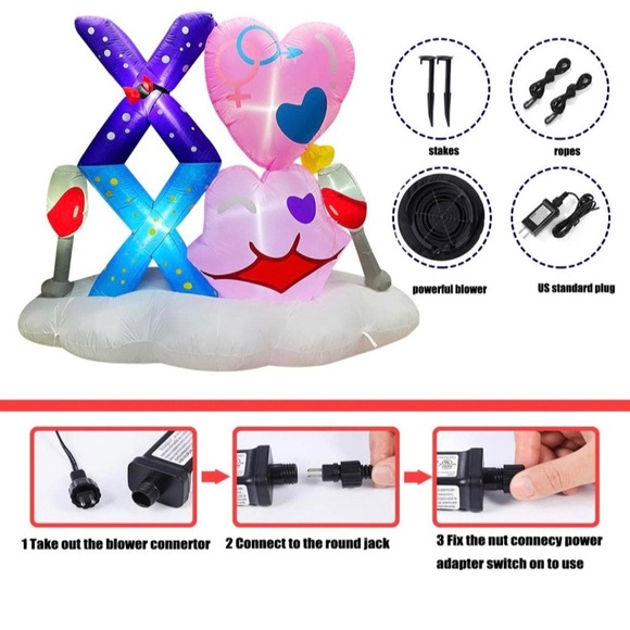 home seasonal | Holiday | 7 Feet Inflatable Valentines Day Xoxo With ...